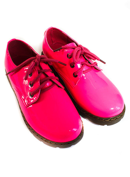 Ms. Manson Neon Pink Glossy Shoe - BeHoneyBee.com ! – BeHoneyBee.com ...